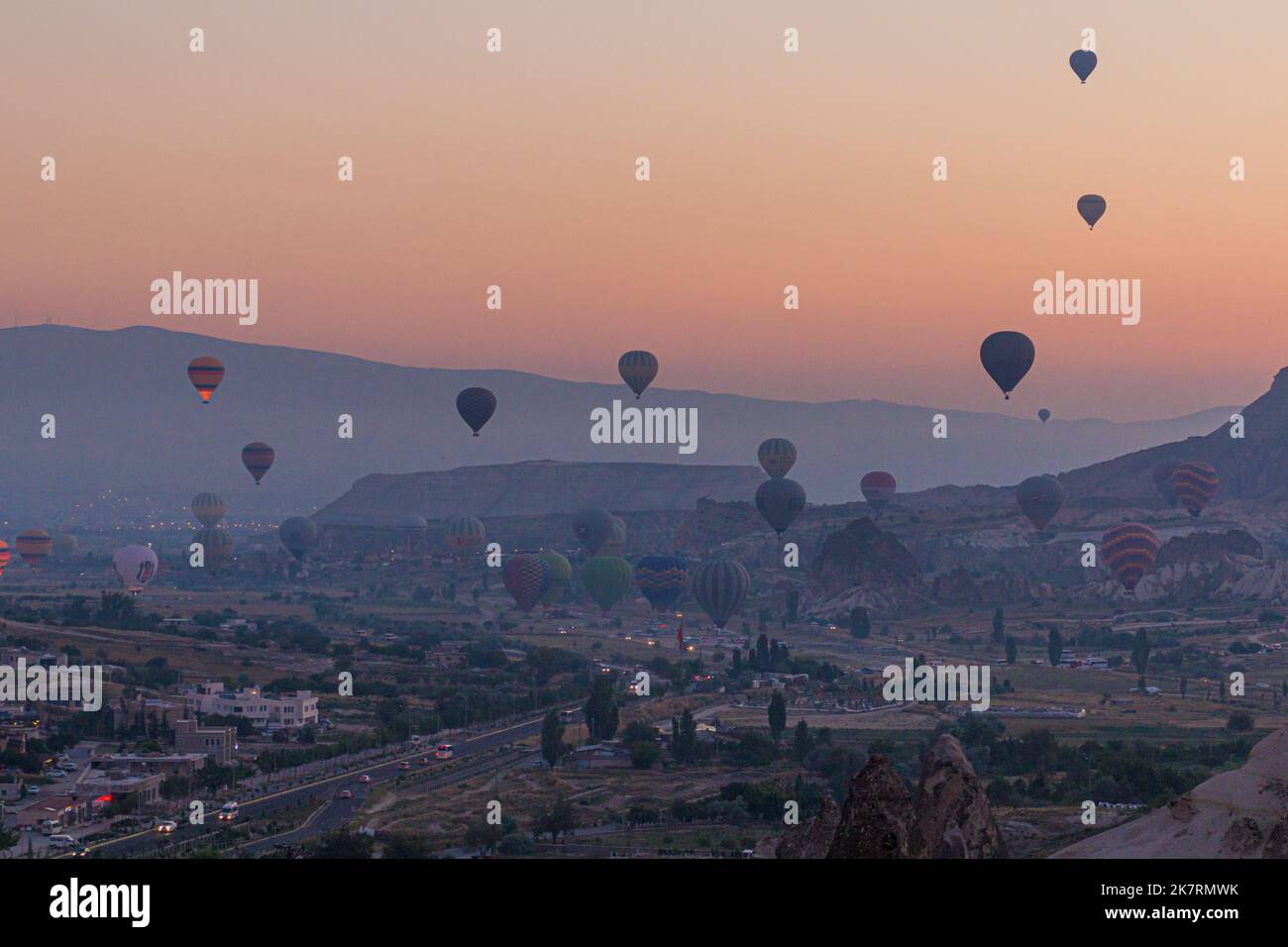 Hot air balloons above Cappadocia, Turkey Stock Photo - Alamy