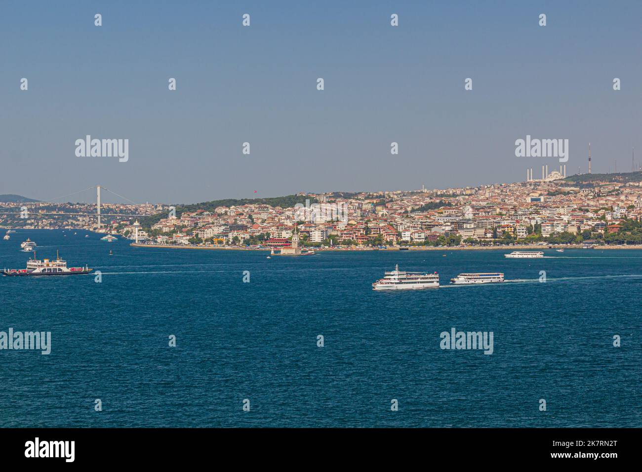 View of boats in Bosporus strait in Istanbul, Turkey Stock Photo - Alamy