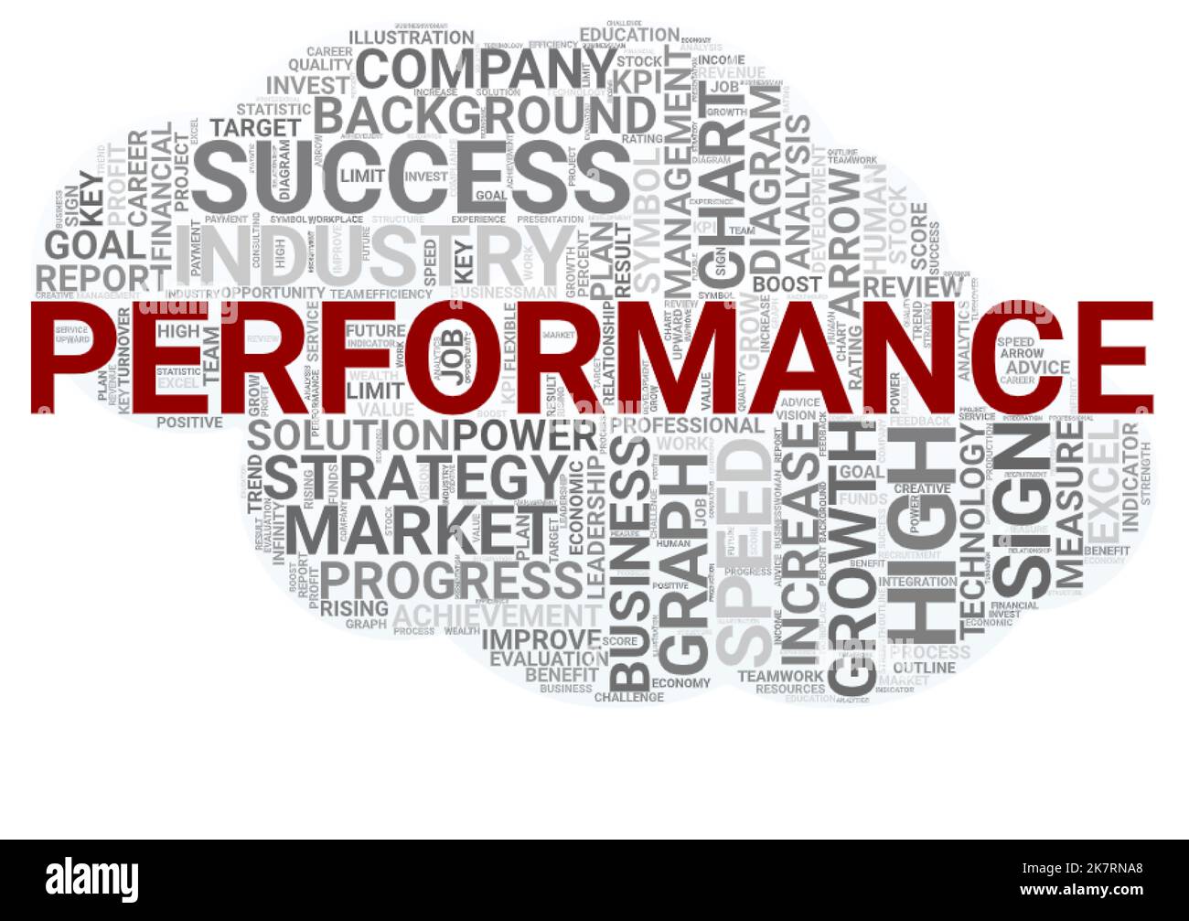 Performance word cloud concept on white background, 3d rendering Stock ...