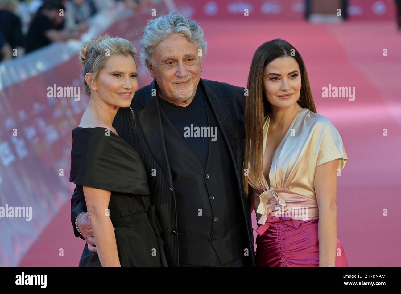 Nicole Moscariello (l), Andrea Roncato (c) and Giulia Elettra Gorietti ...
