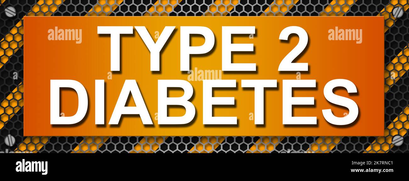 Type 2 diabetes text quote on a banner, 3d rendering Stock Photo - Alamy
