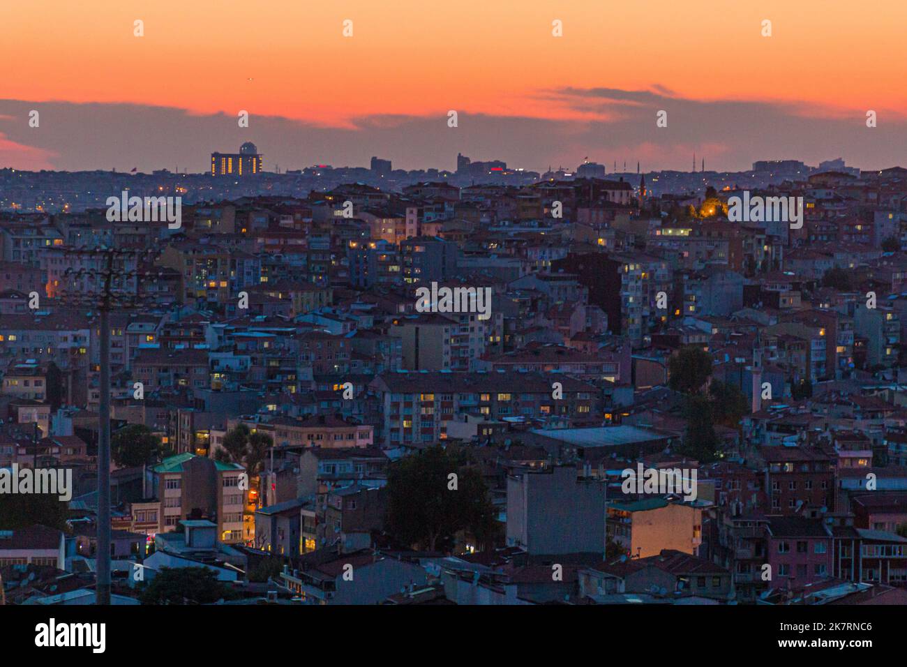 Evening view of Istanbul skyline, Turkey Stock Photo - Alamy