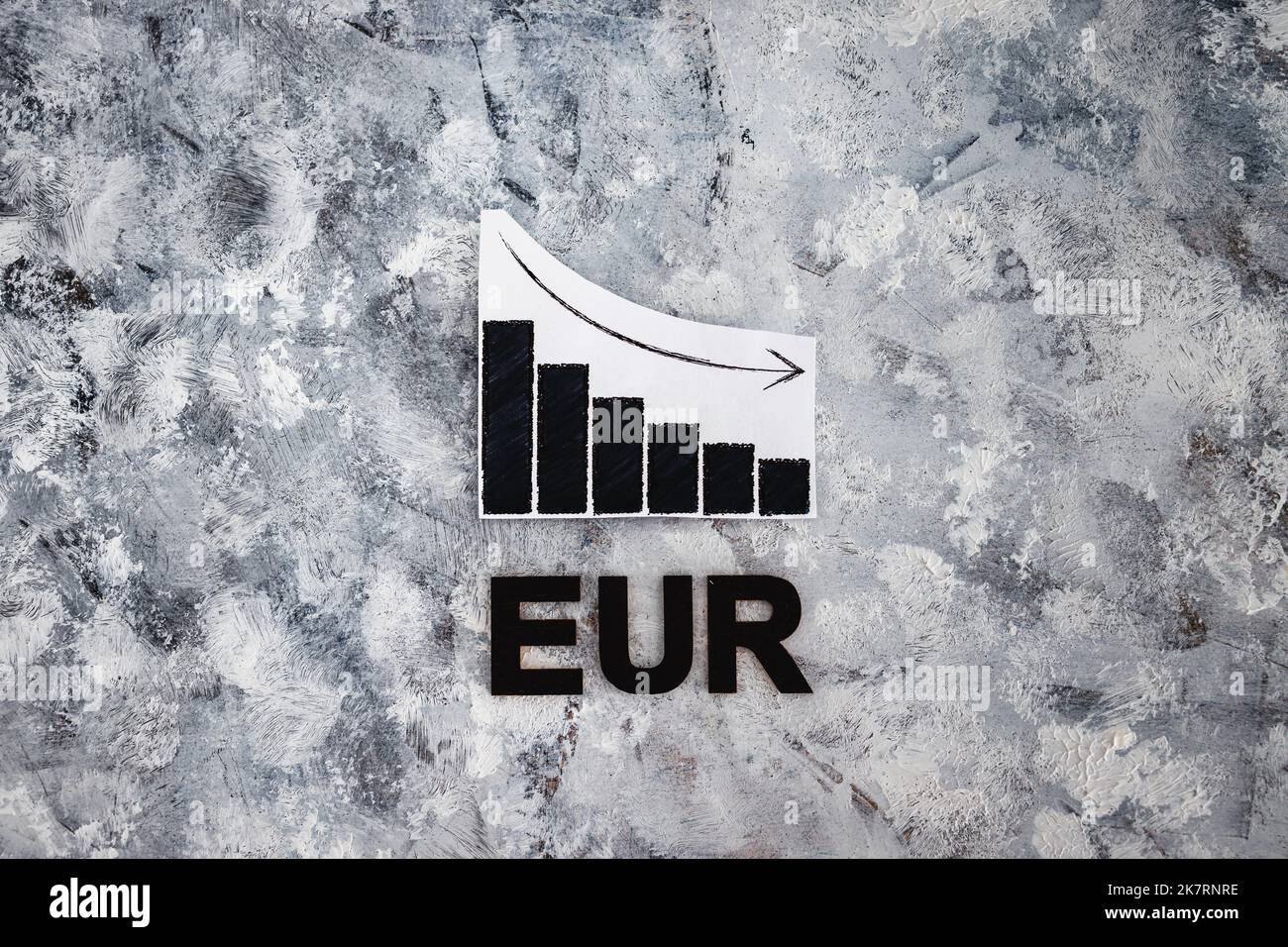 currency exchange rate conceptual image, graph showing negative growth ...
