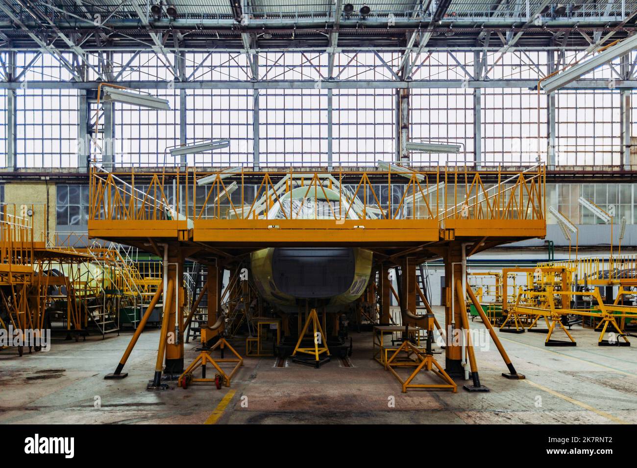 Process of assembling of aircraft in the factory Stock Photo - Alamy