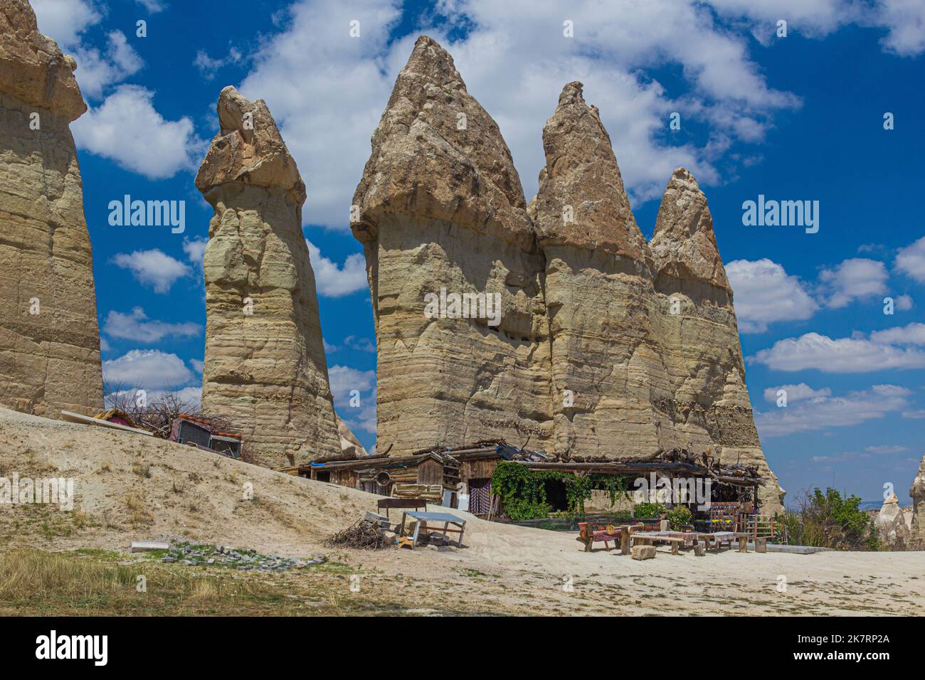 Fairy Chimneys rock formations in the Love Valley in Cappadocia, Turkey ...