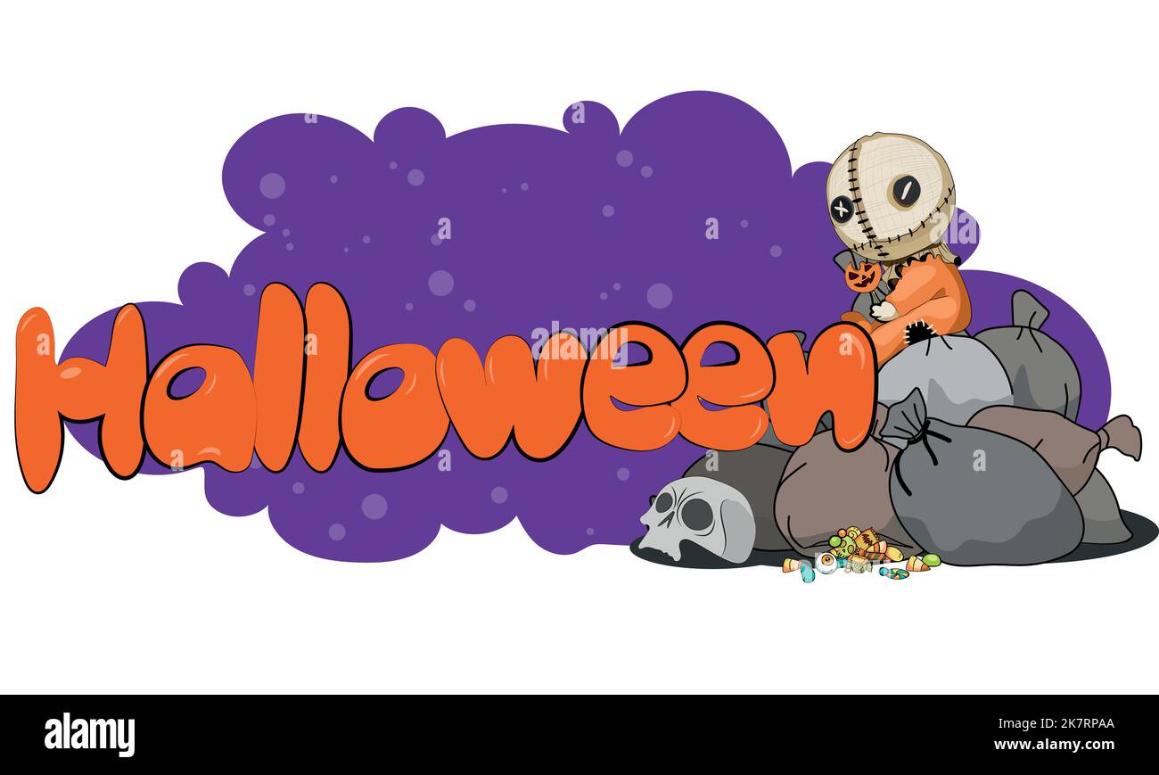 Halloween background pumpkins bats in Cut Out Stock Images & Pictures ...