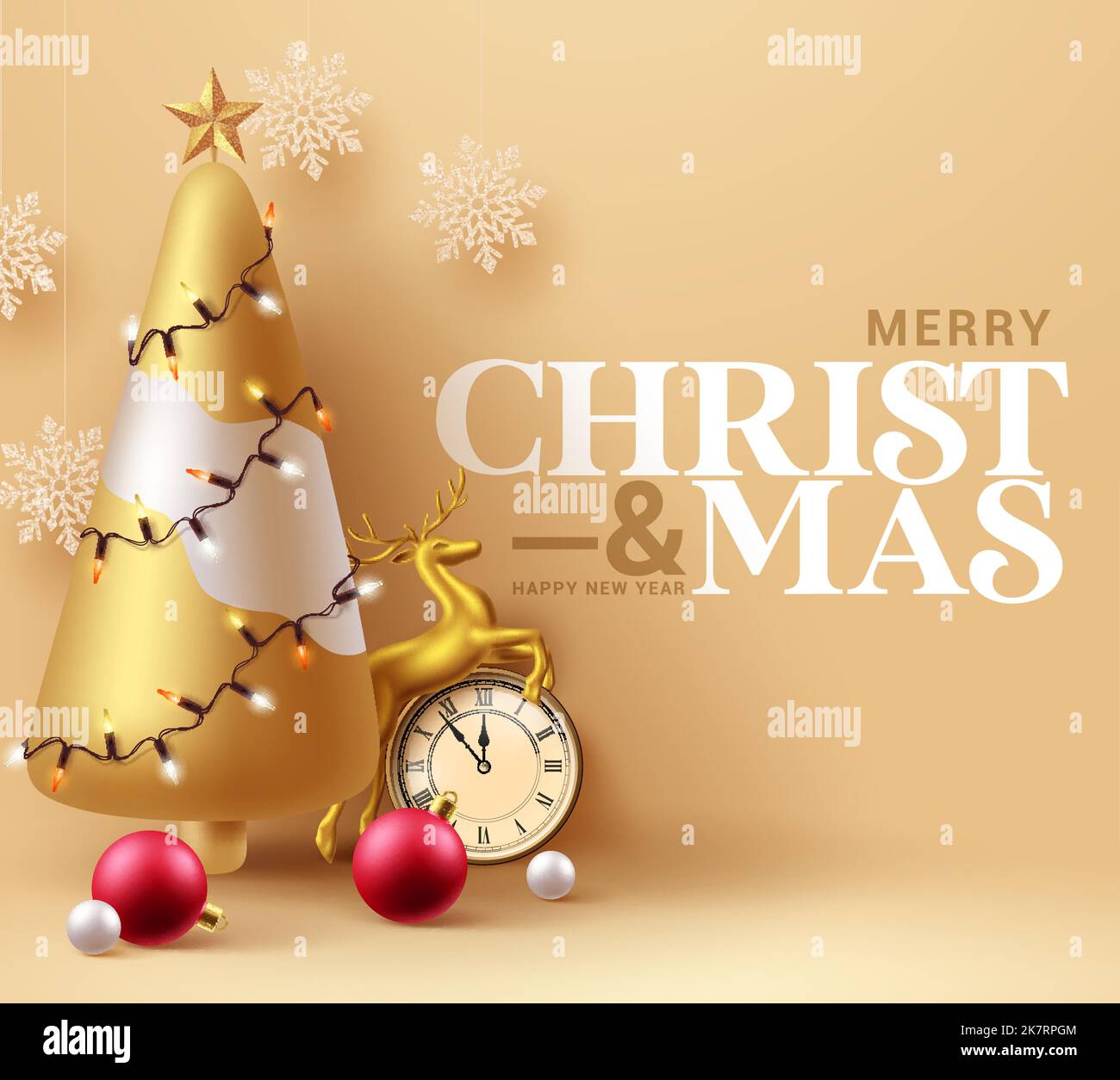Christmas text vector background design. Merry christmas greeting ...