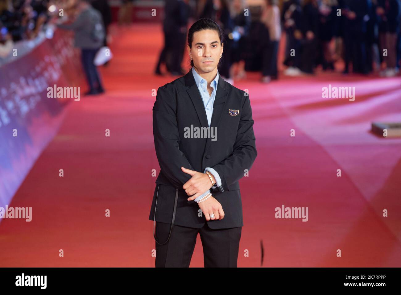 Italian rapper Tedua attends the red carpet of the film "L'ombra di ...