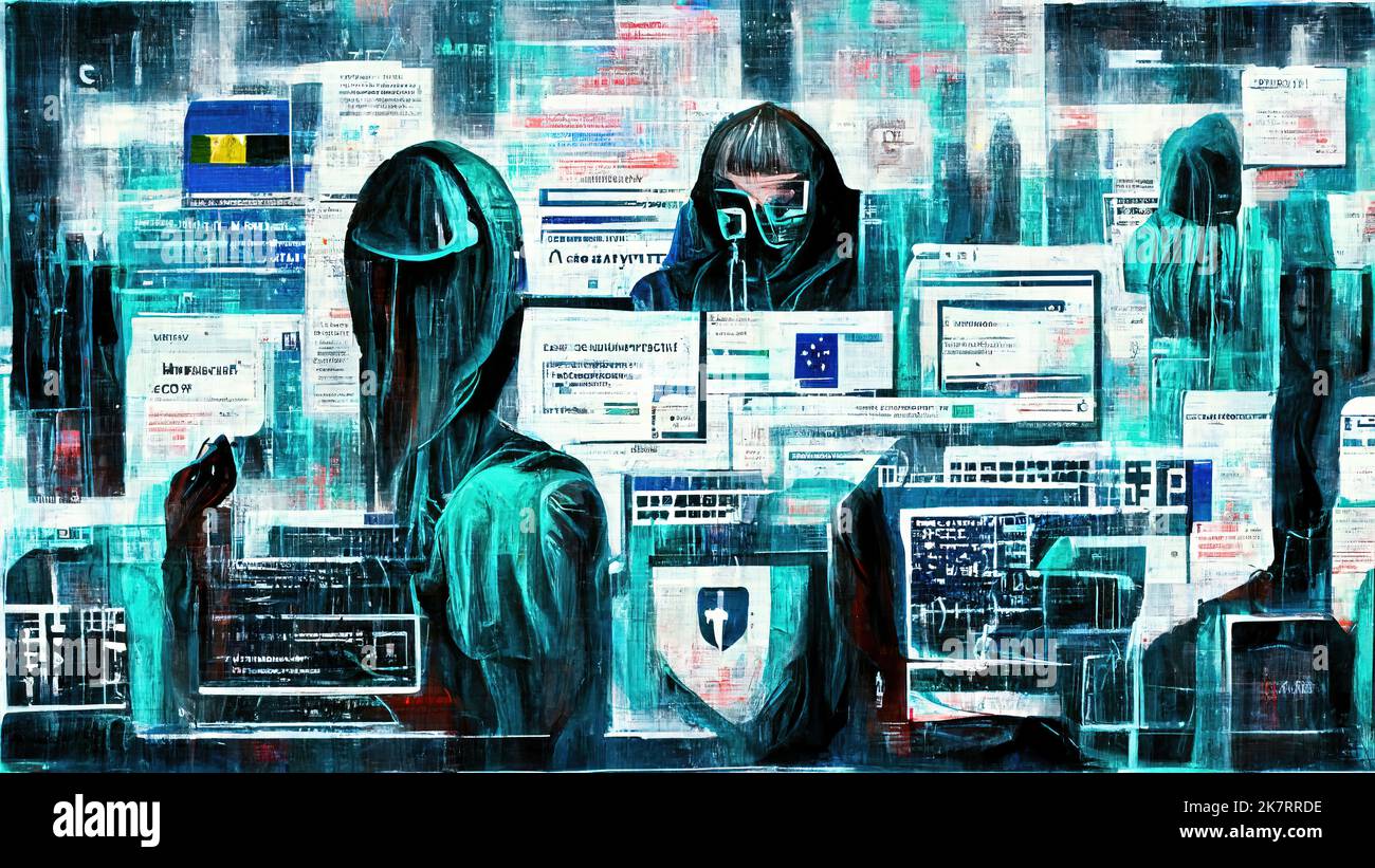 Cyber security, illustration Stock Photo - Alamy