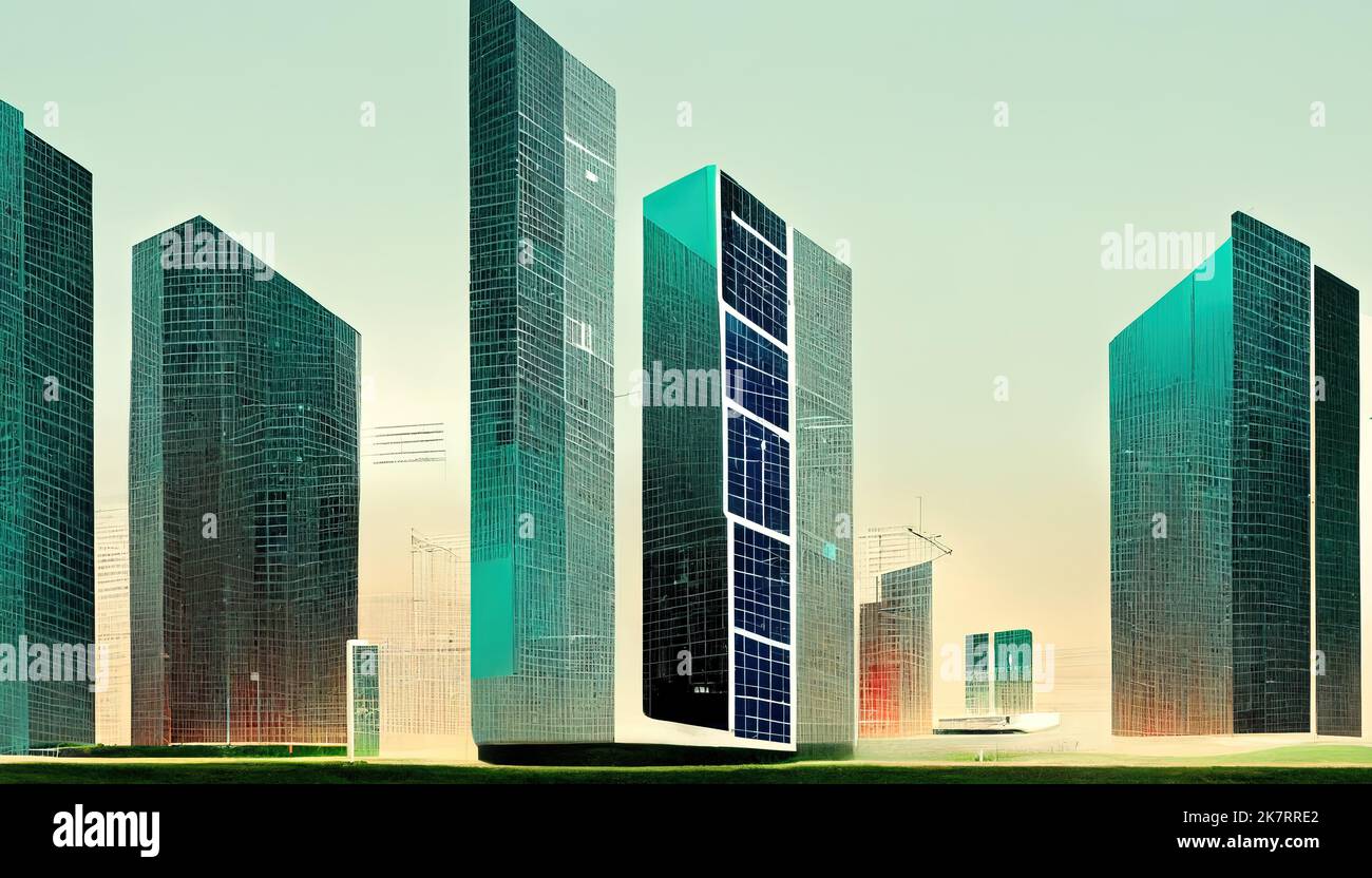 Smart buildings, conceptual illustration Stock Photo - Alamy