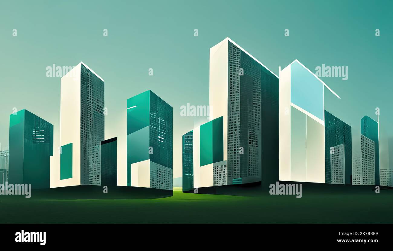 Smart buildings, conceptual illustration Stock Photo - Alamy
