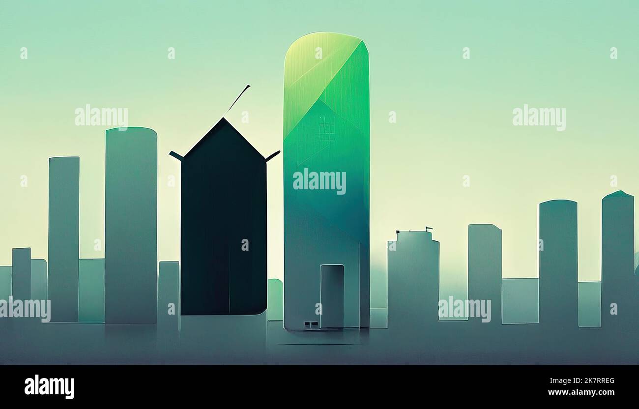 Smart buildings, conceptual illustration Stock Photo - Alamy