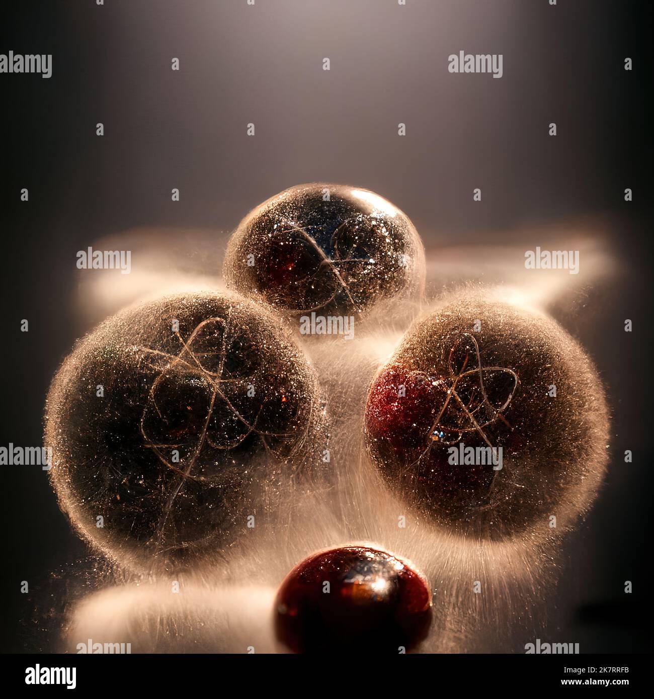 Subatomic particles and atoms, conceptual illustration Stock Photo - Alamy