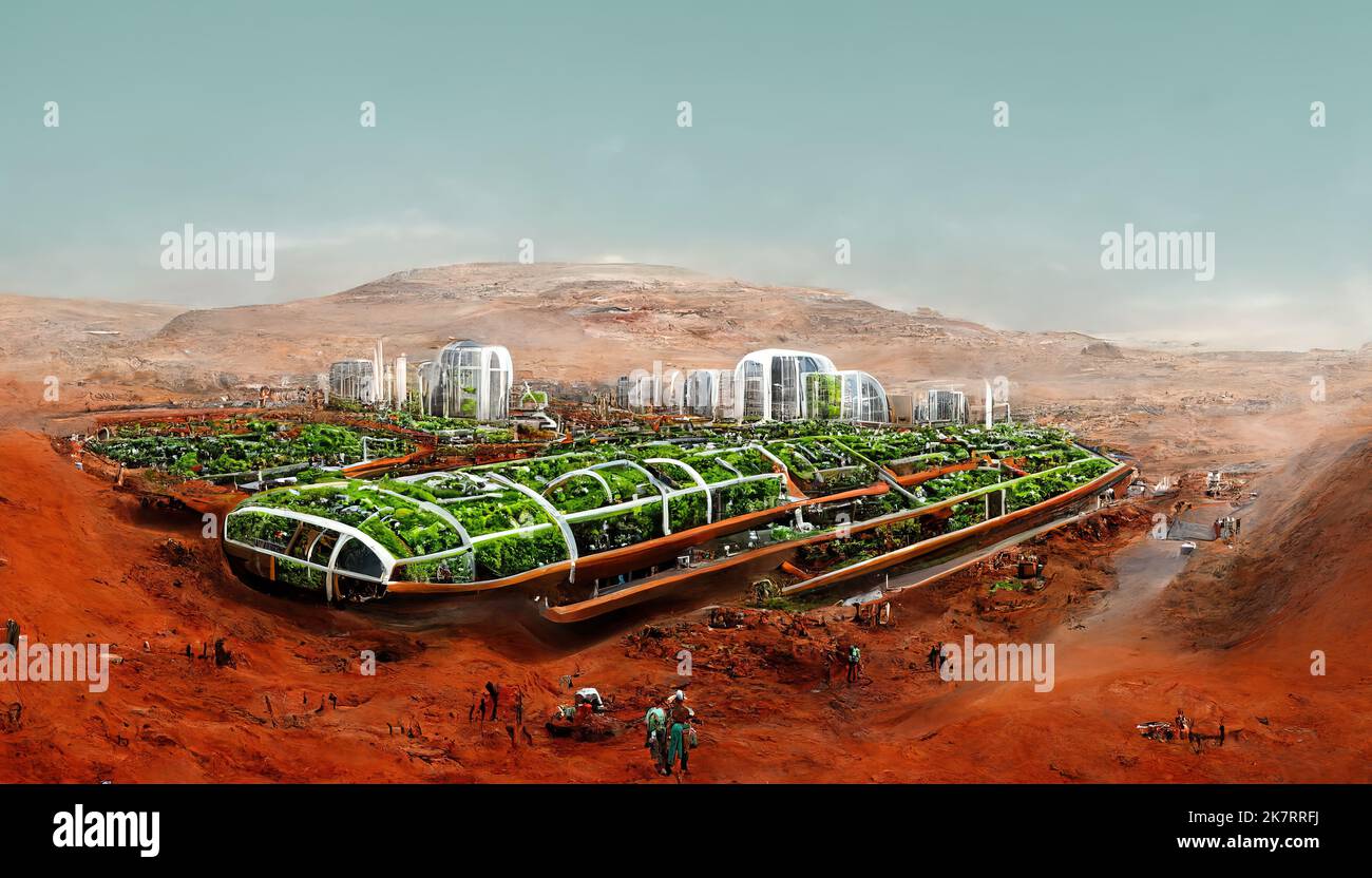 Mars terraforming, conceptual illustration Stock Photo - Alamy