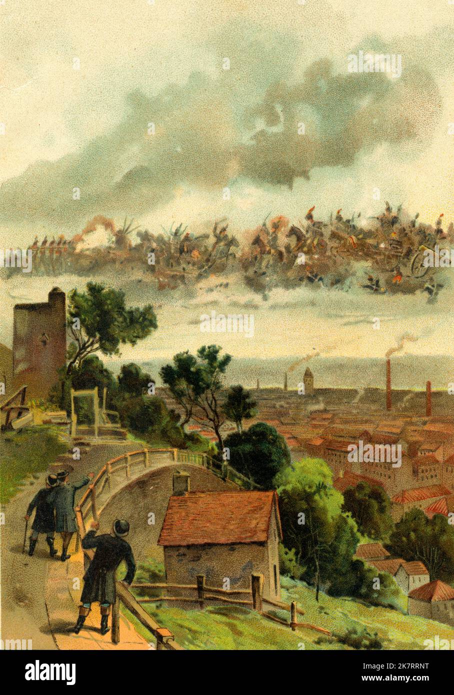 This 19th-century illustration of an apparition of the Battle of ...