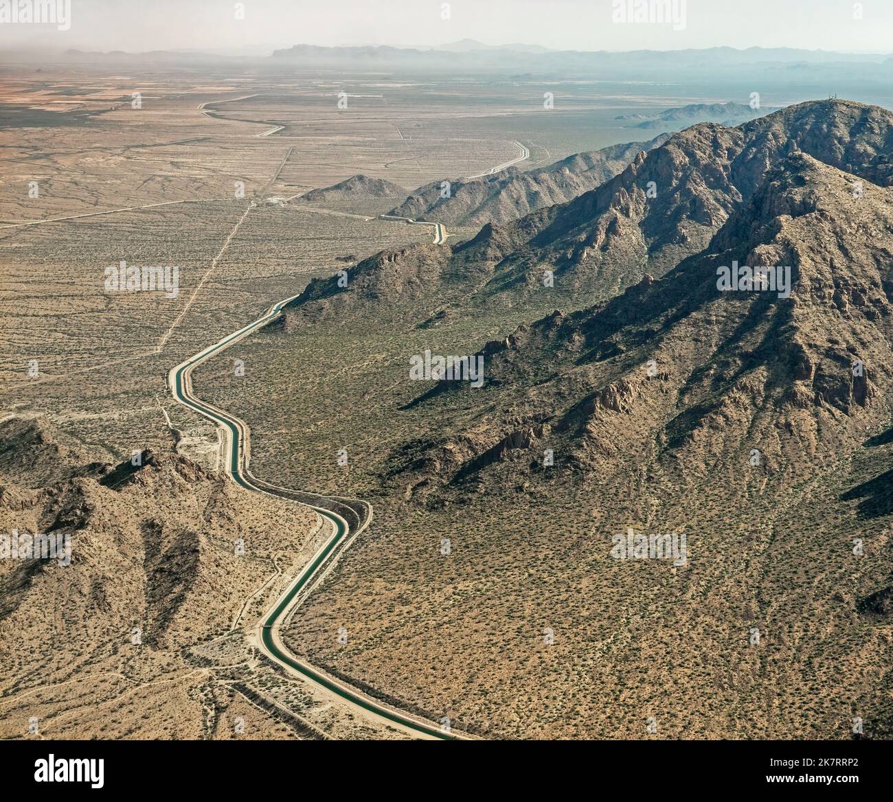 Aerial photograph of the route of the Central Arizona Project, CAP ...