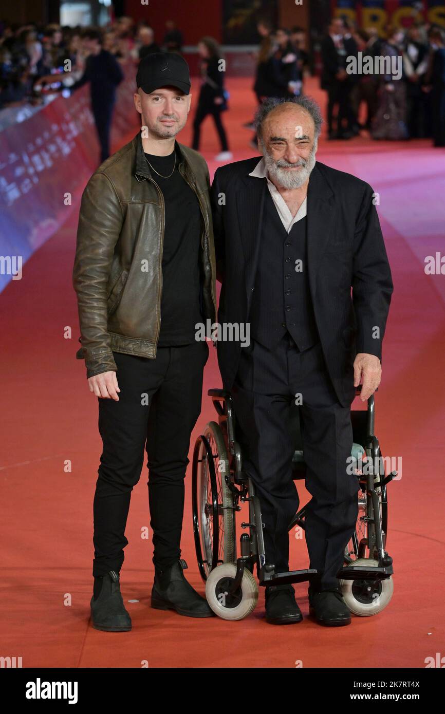 Rome, Italy. 18th Oct, 2022. Alessandro Haber (r) attends the red ...