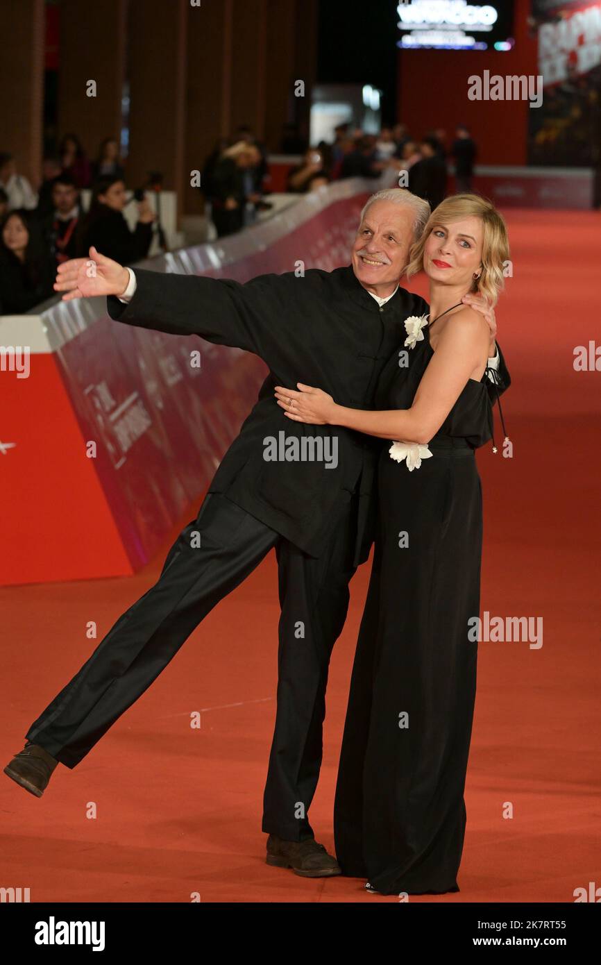 Rome, Italy. 18th Oct, 2022. Michele Placido (r) and Violante Placido ...