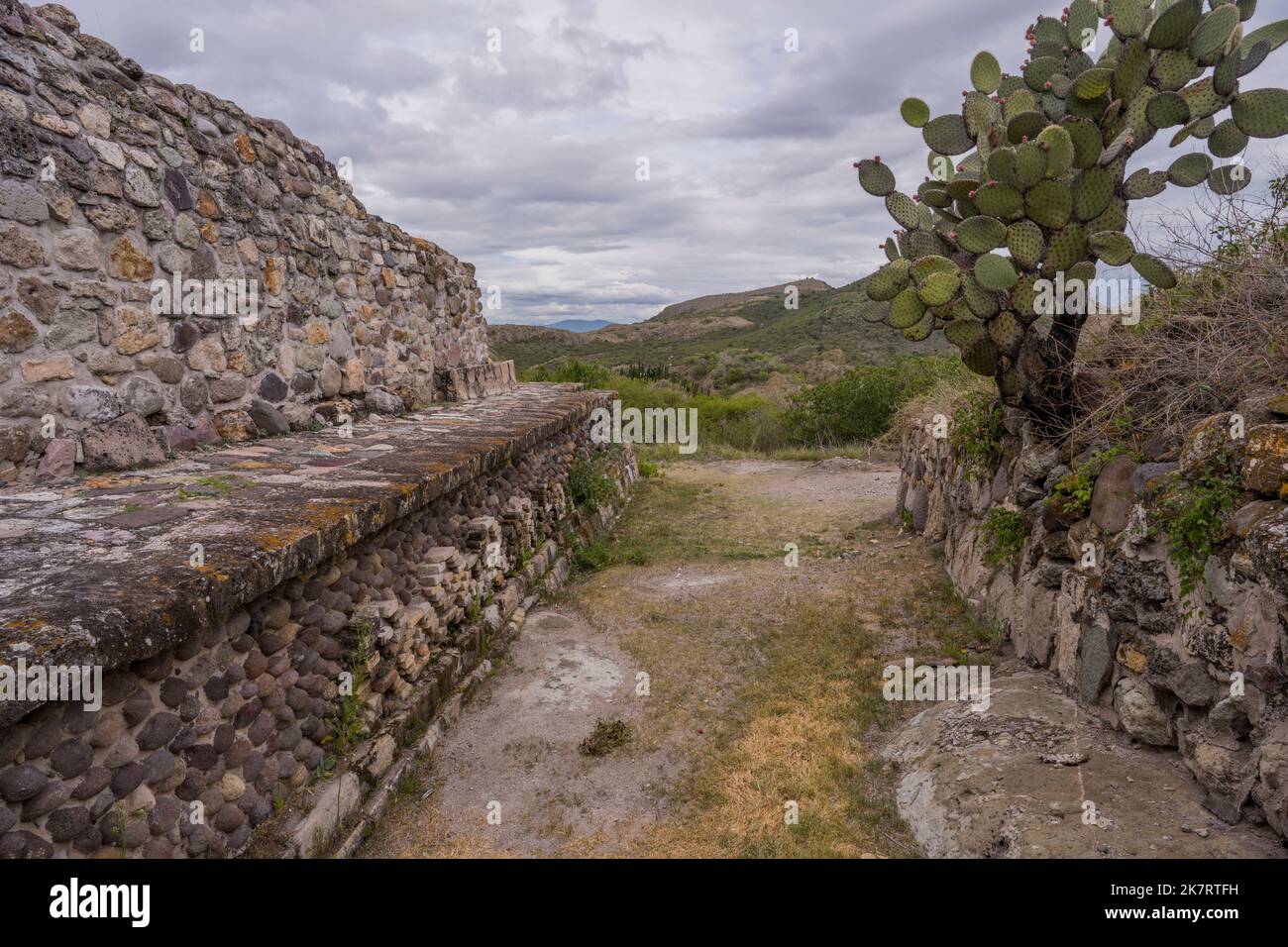 The archaeological site of Yagul (known as Pueblo Viejo locally), a ...