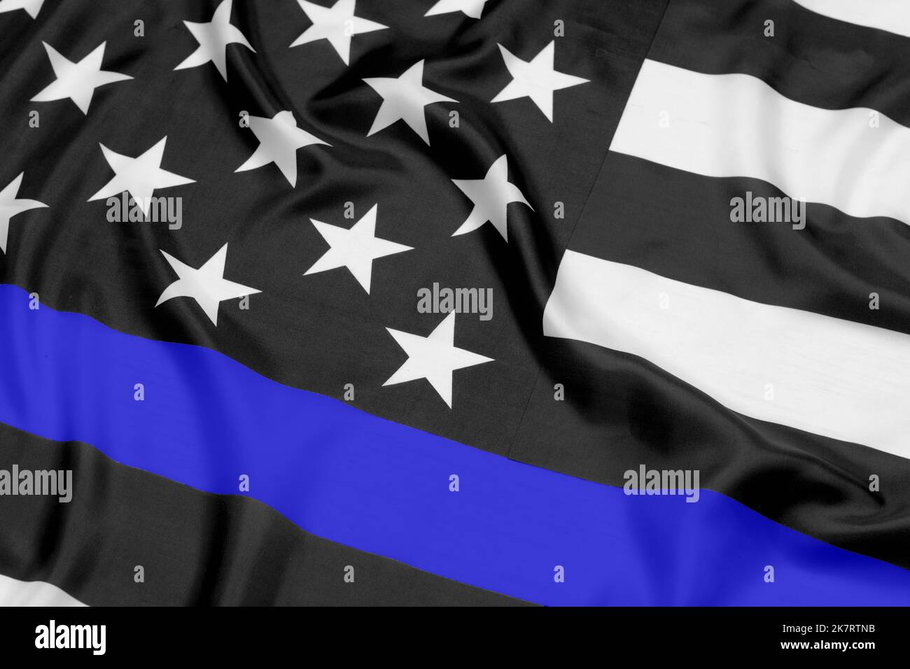 Flag of American police, closeup Stock Photo - Alamy