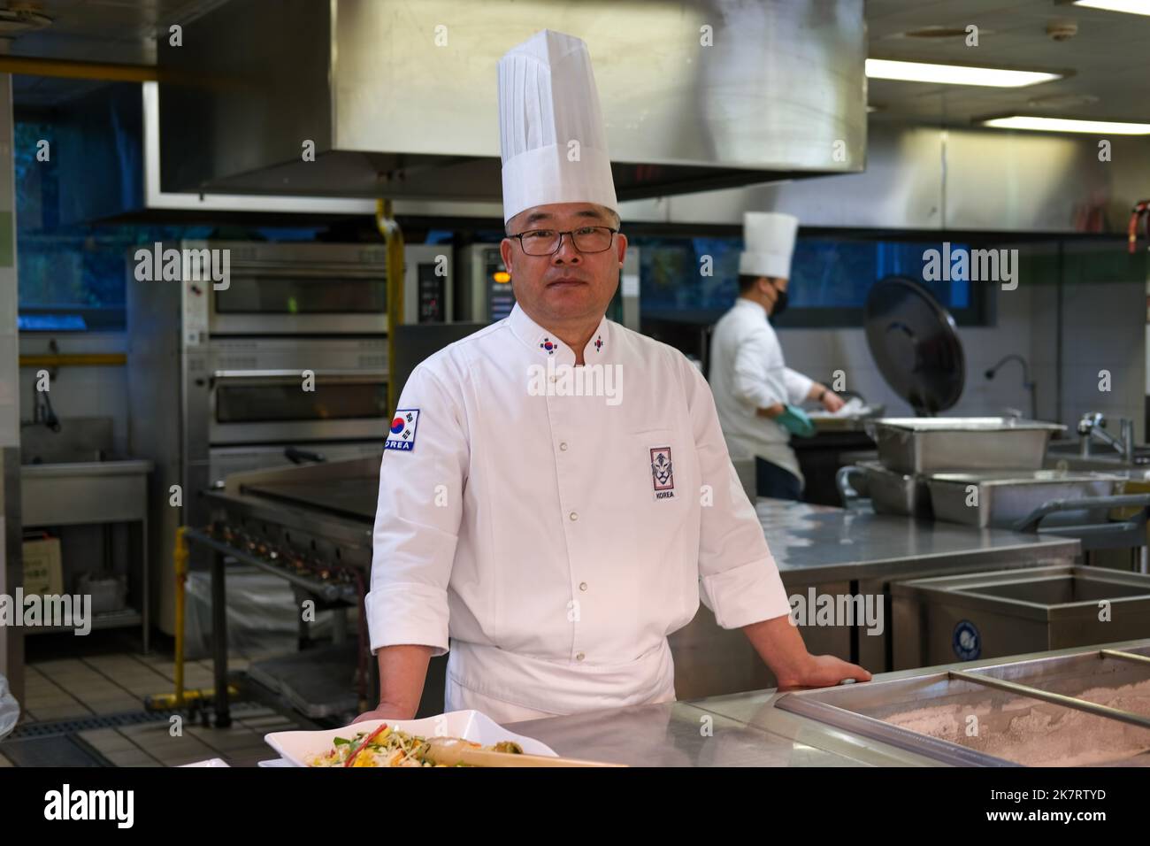 19th Oct, 2022. Chef for South Korean World Cup squad Kim Hyung-chae ...