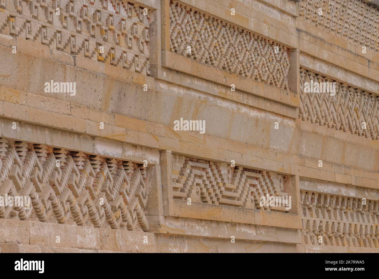 The with fretwork decorated walls of the Columns Group at the Mitla ...