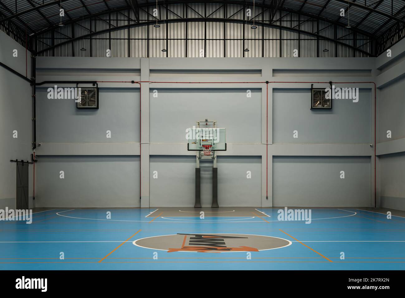 Bangkok, Thailand - Oct 15, 2020 : View from Empty basketball gym ...