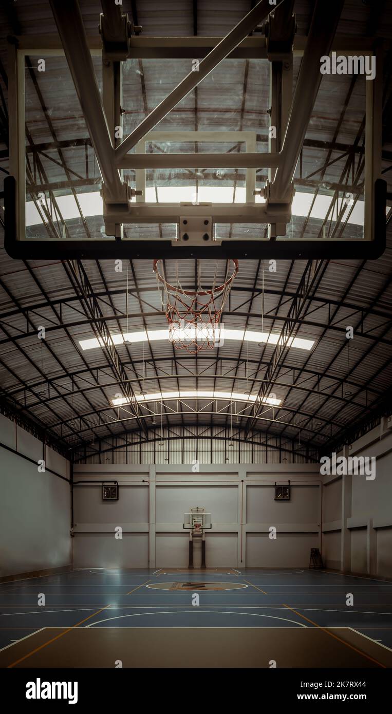 Bangkok, Thailand - Oct 15, 2020 : View from Empty basketball gym ...