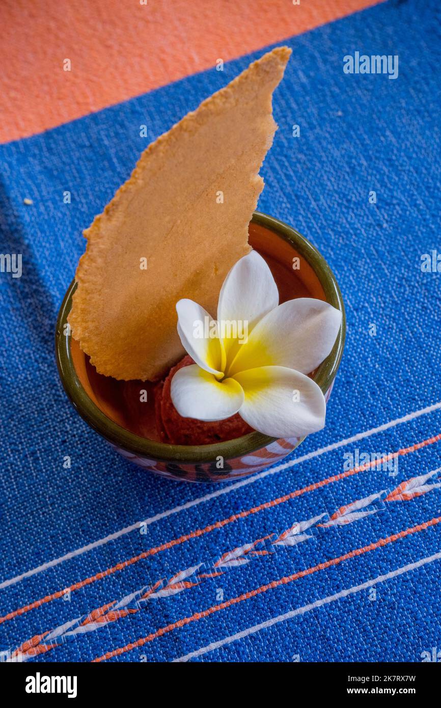 The desert at the El Sabor Zapoteco cooking school in Teotitlan del ...