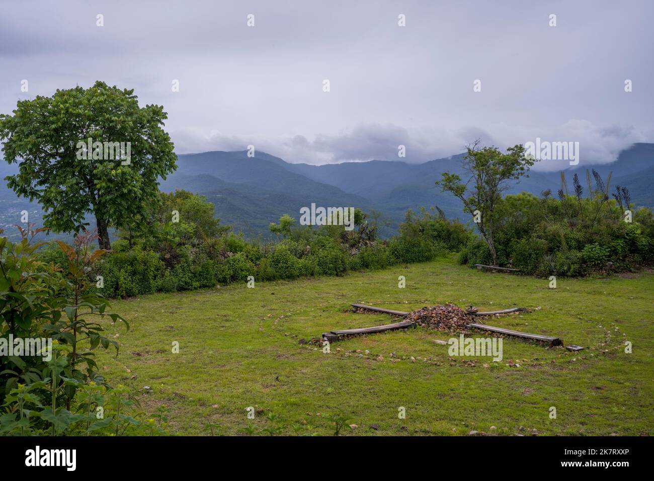 The ceremonial site at the Hill of the Jaguar, an important Zapotec ...