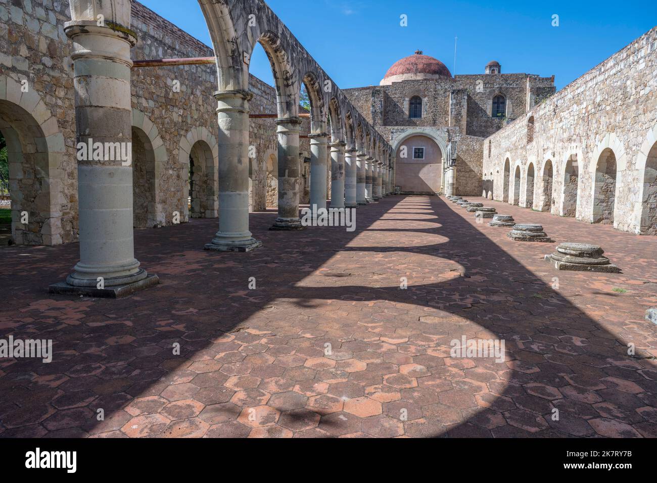 The ancient roofless church of Cuilapan de Guerrero, a monastery built ...