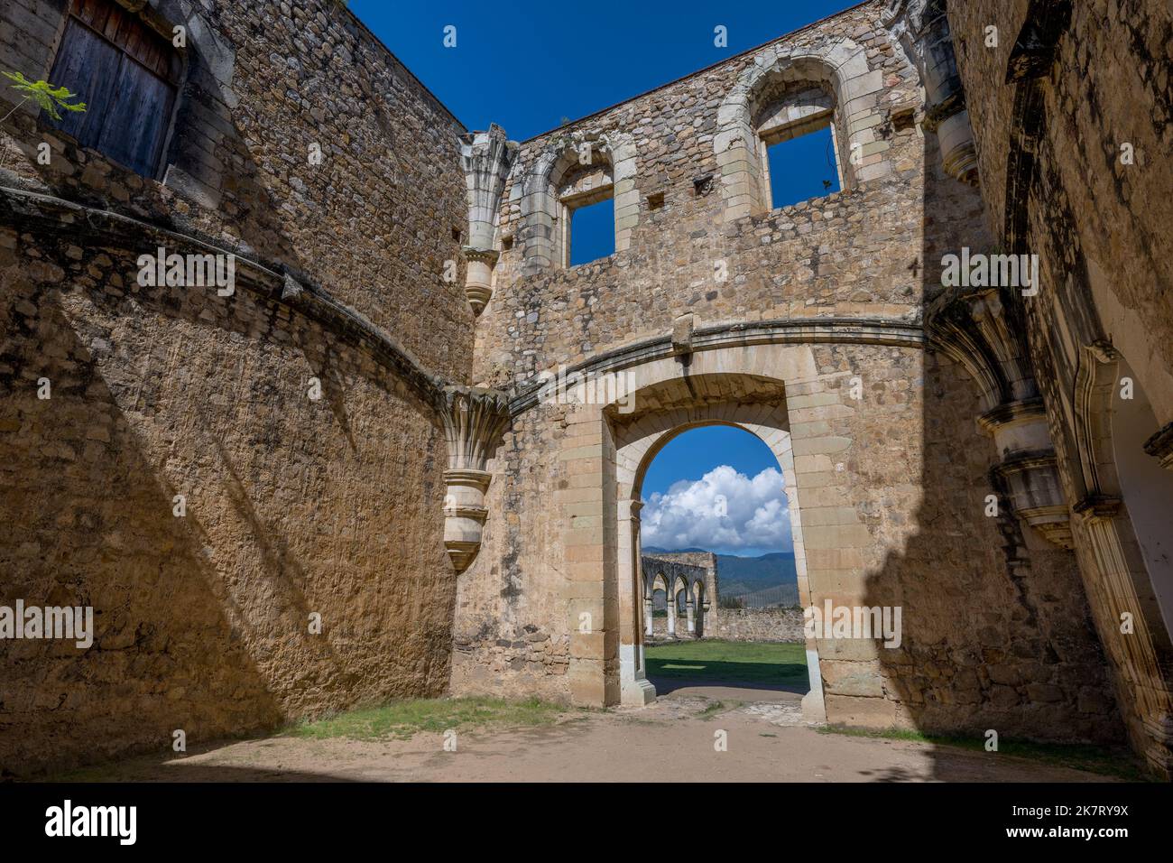 The architecture of the ancient roofless church in Cuilapan de Guerrero ...