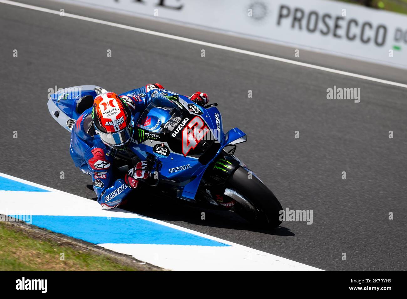 Phillip Island, Australia, 14 October, 2022. Alex Rins of Spain on the ...