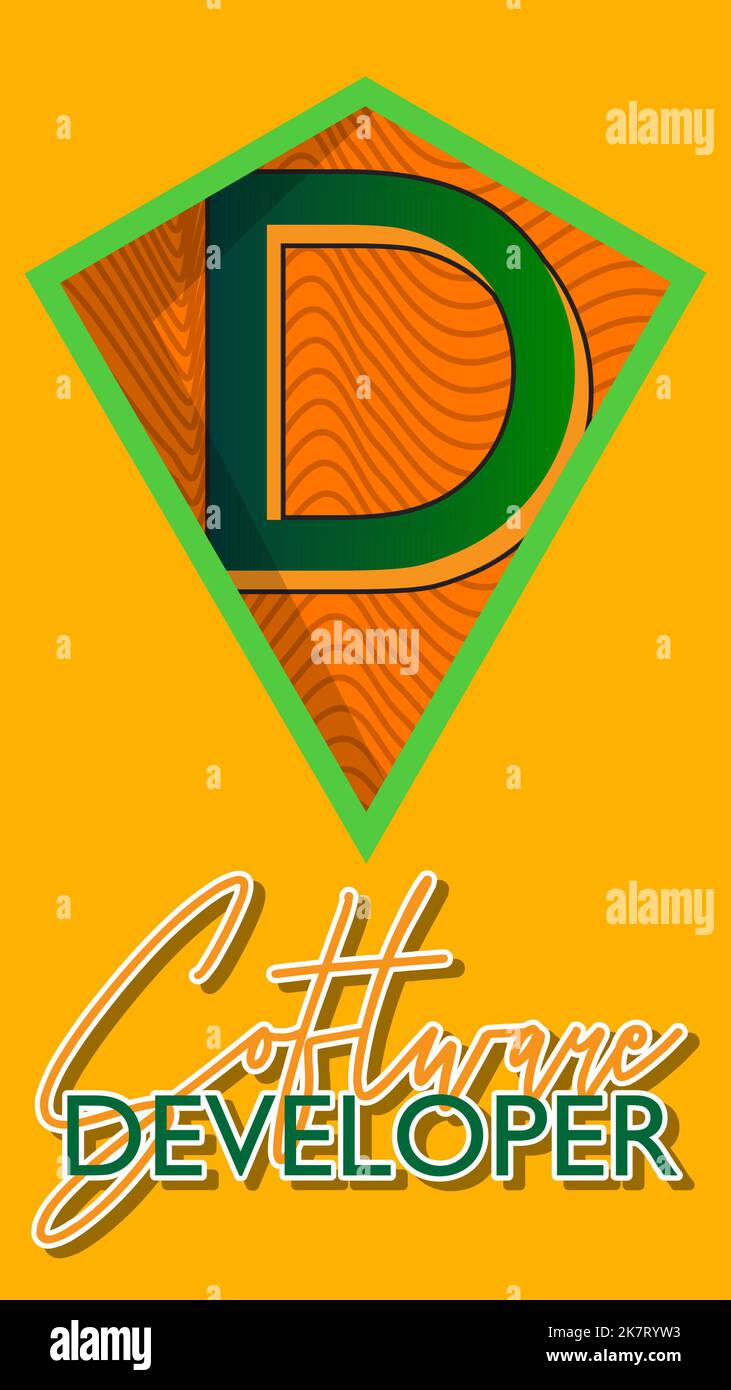 Superhero coat of arms showing Software Developer icon. Colorful comic ...