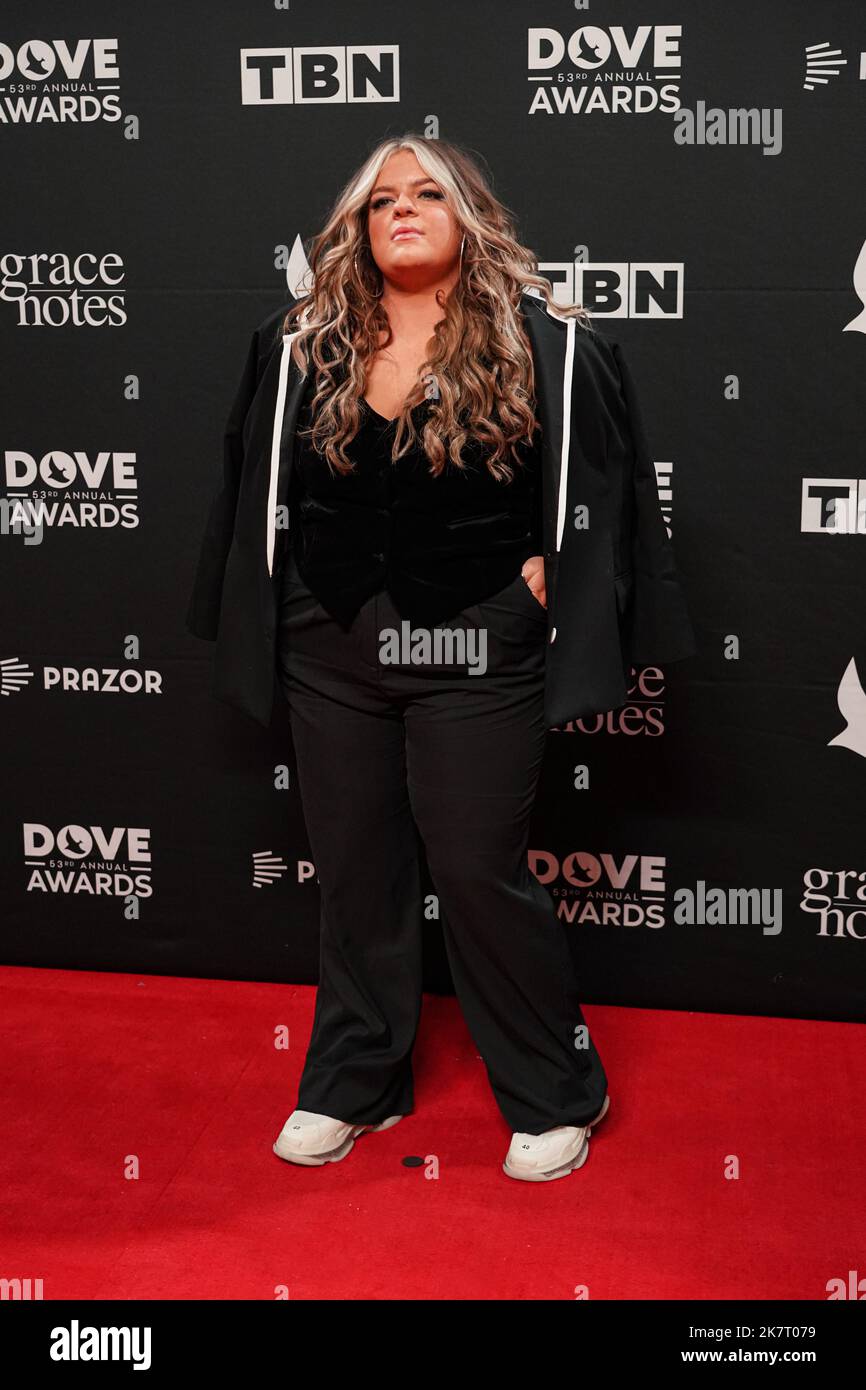 Nashville, Tennessee, USA, October 18, 2022. Anna Golden on the Red ...