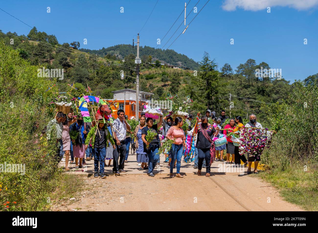 The Mixtec village of San Jose Contreras near Oaxaca City, Mexico, is ...
