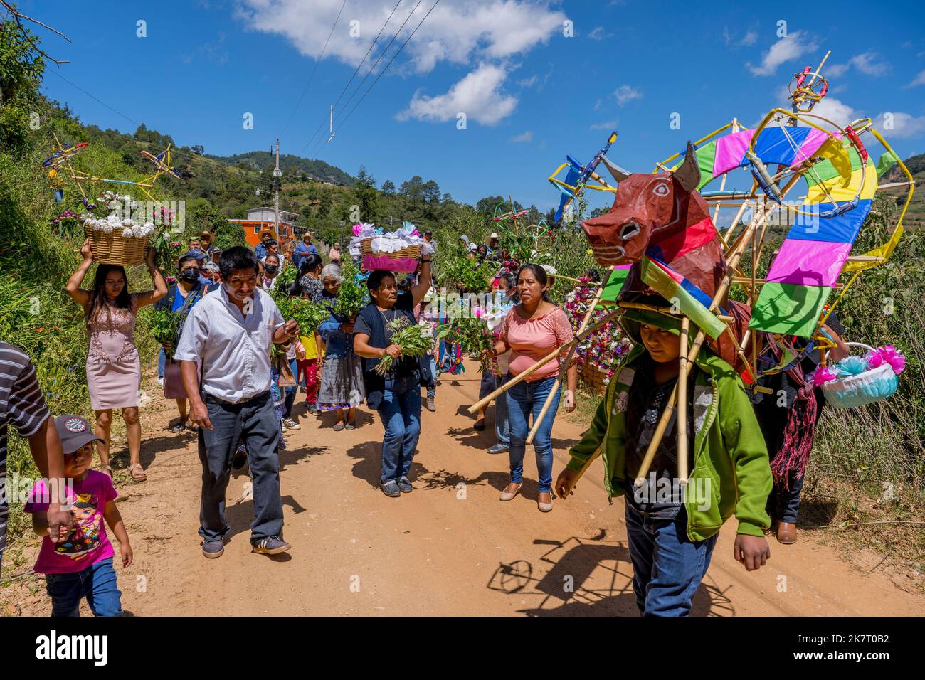 The Mixtec village of San Jose Contreras near Oaxaca City, Mexico, is ...