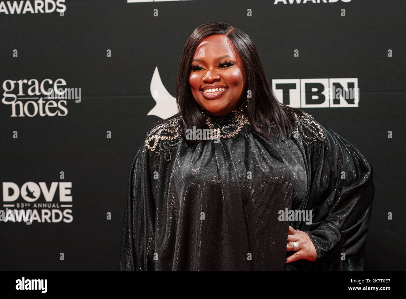 Nashville, Tennessee, USA, October 18, 2022. Tasha Cobbs Leonard on the ...
