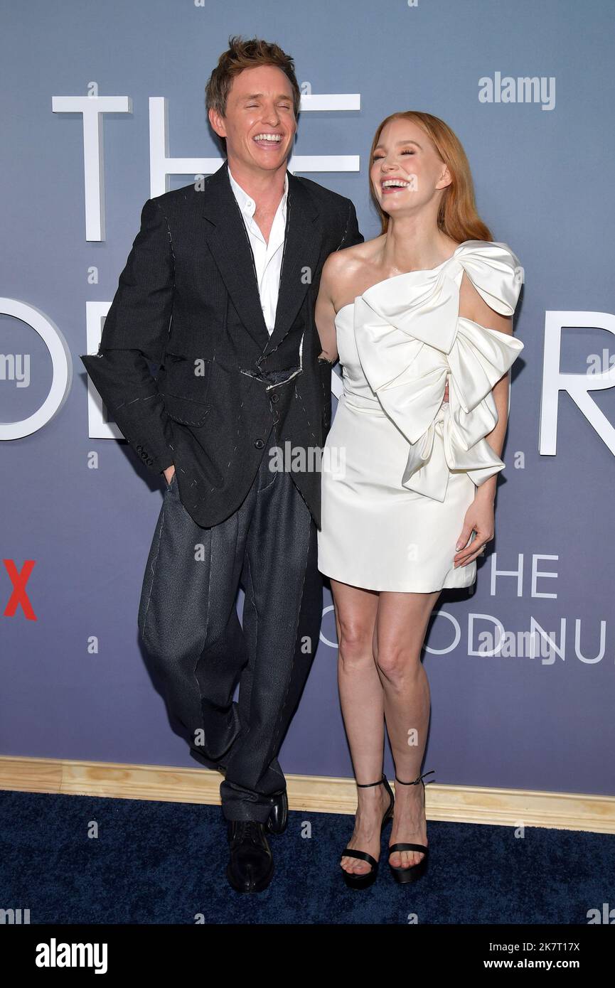 (L-R) Eddie Redmayne and Jessica Chastain attend the special screening ...