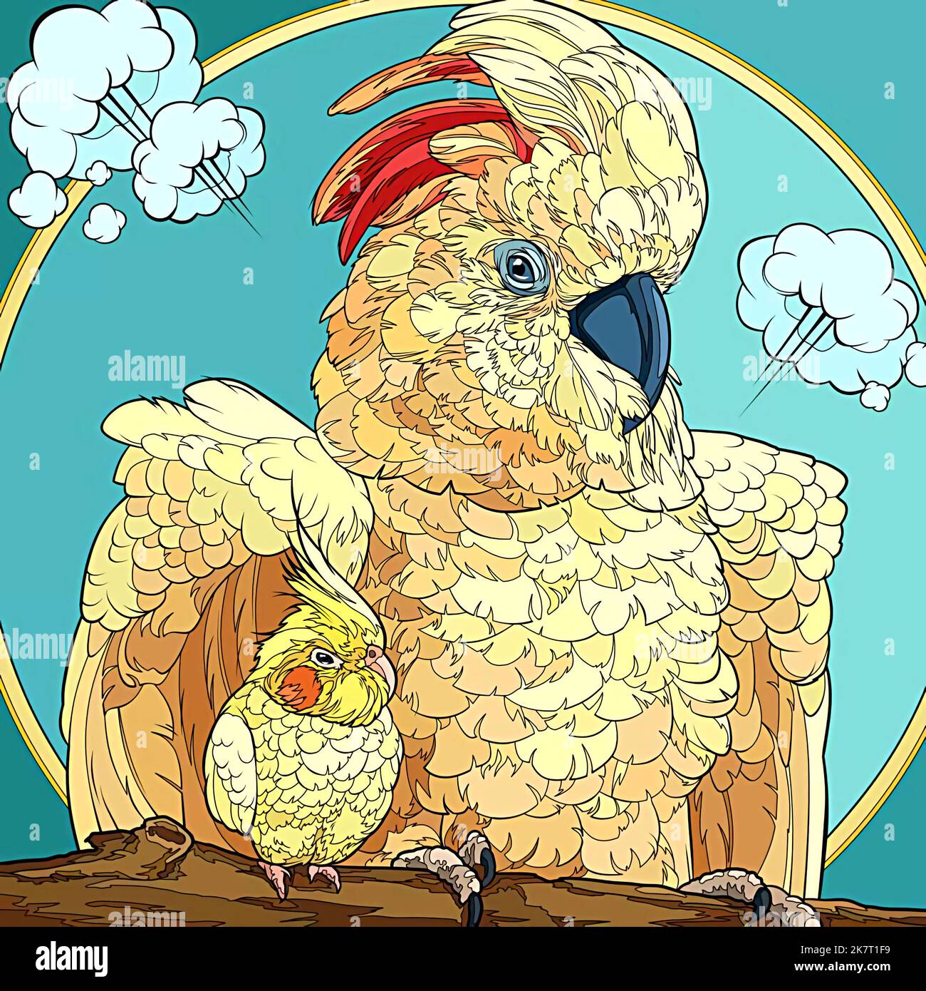 Cartoon parrot hi-res stock photography and images - Alamy