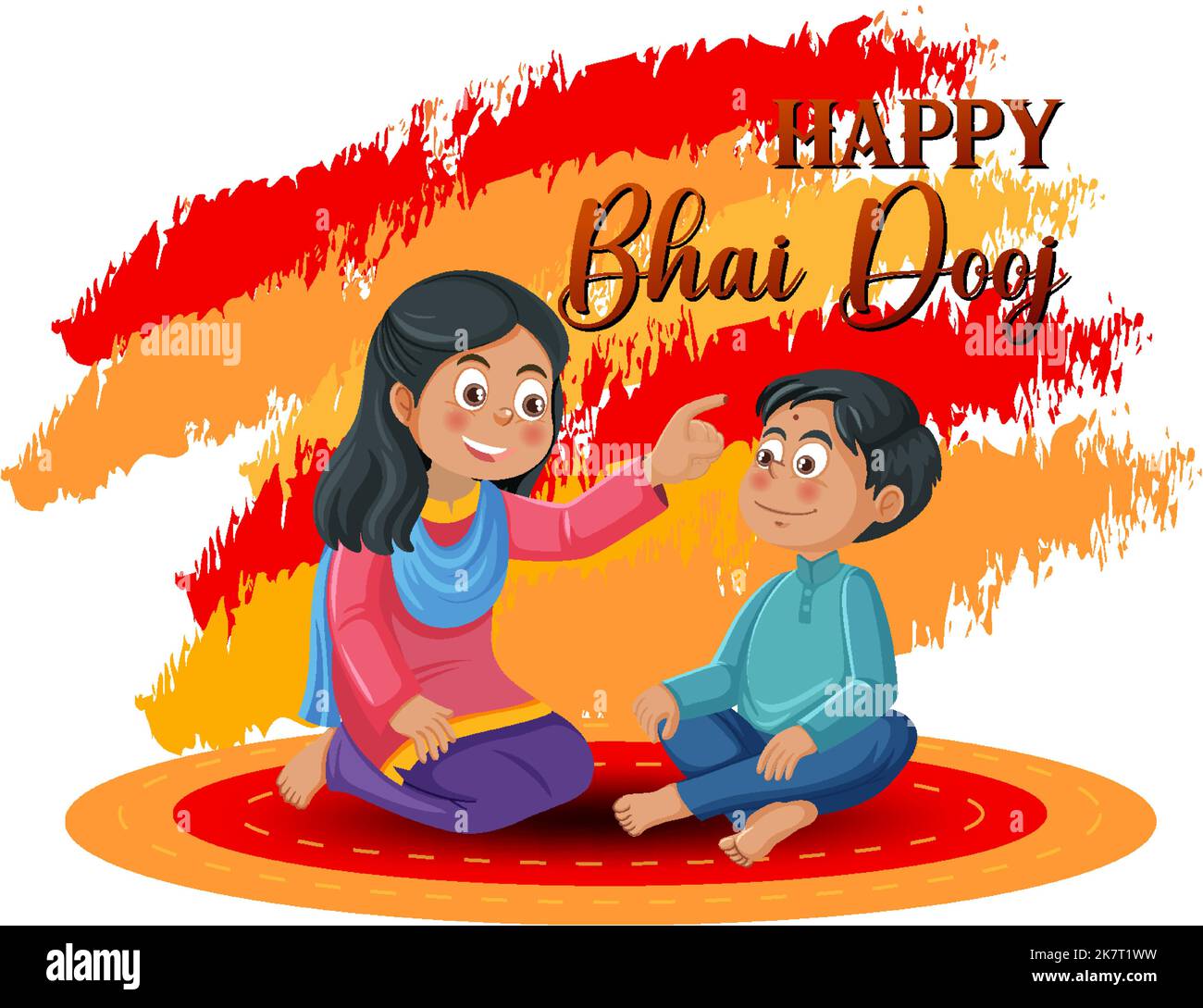 Happy Bhai Dooj Poster Design illustration Stock Vector Image & Art - Alamy