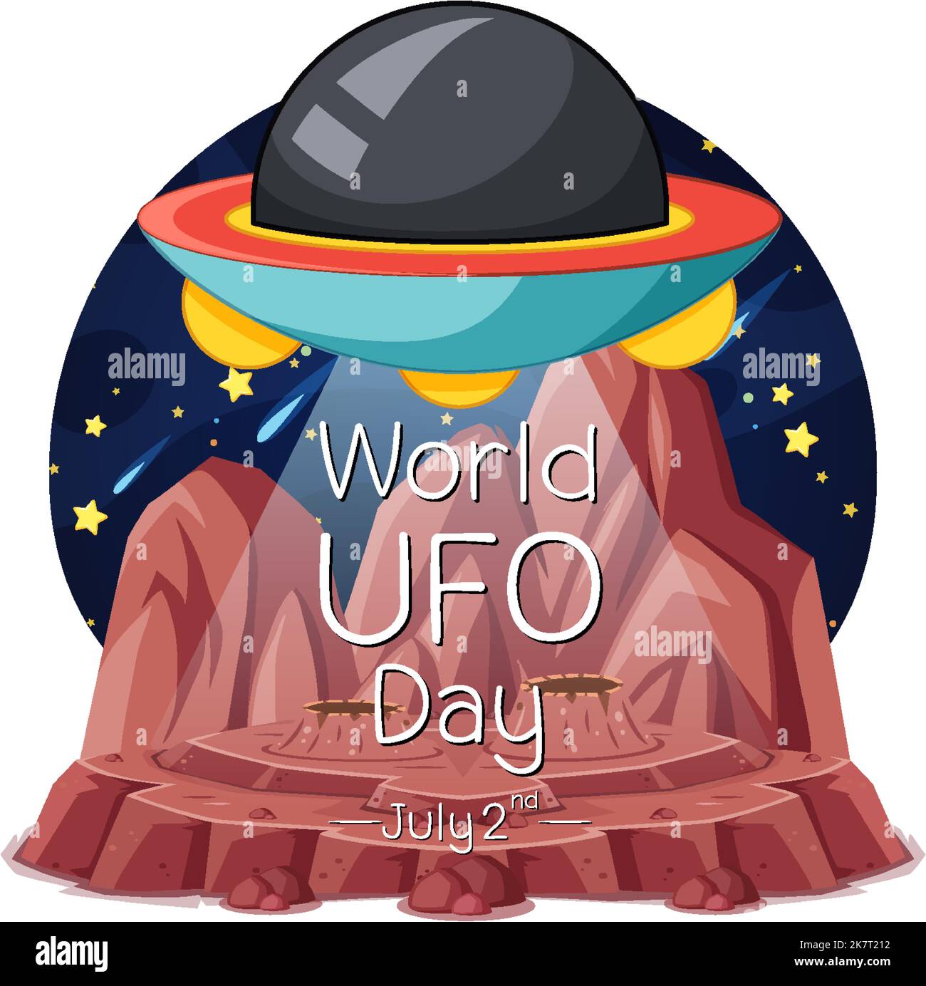 World ufo day cartoon Cut Out Stock Images & Pictures - Alamy