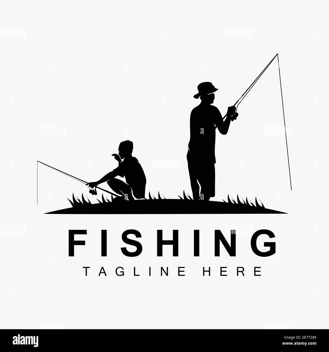 Salmon fishing vector vectors hi-res stock photography and images - Alamy