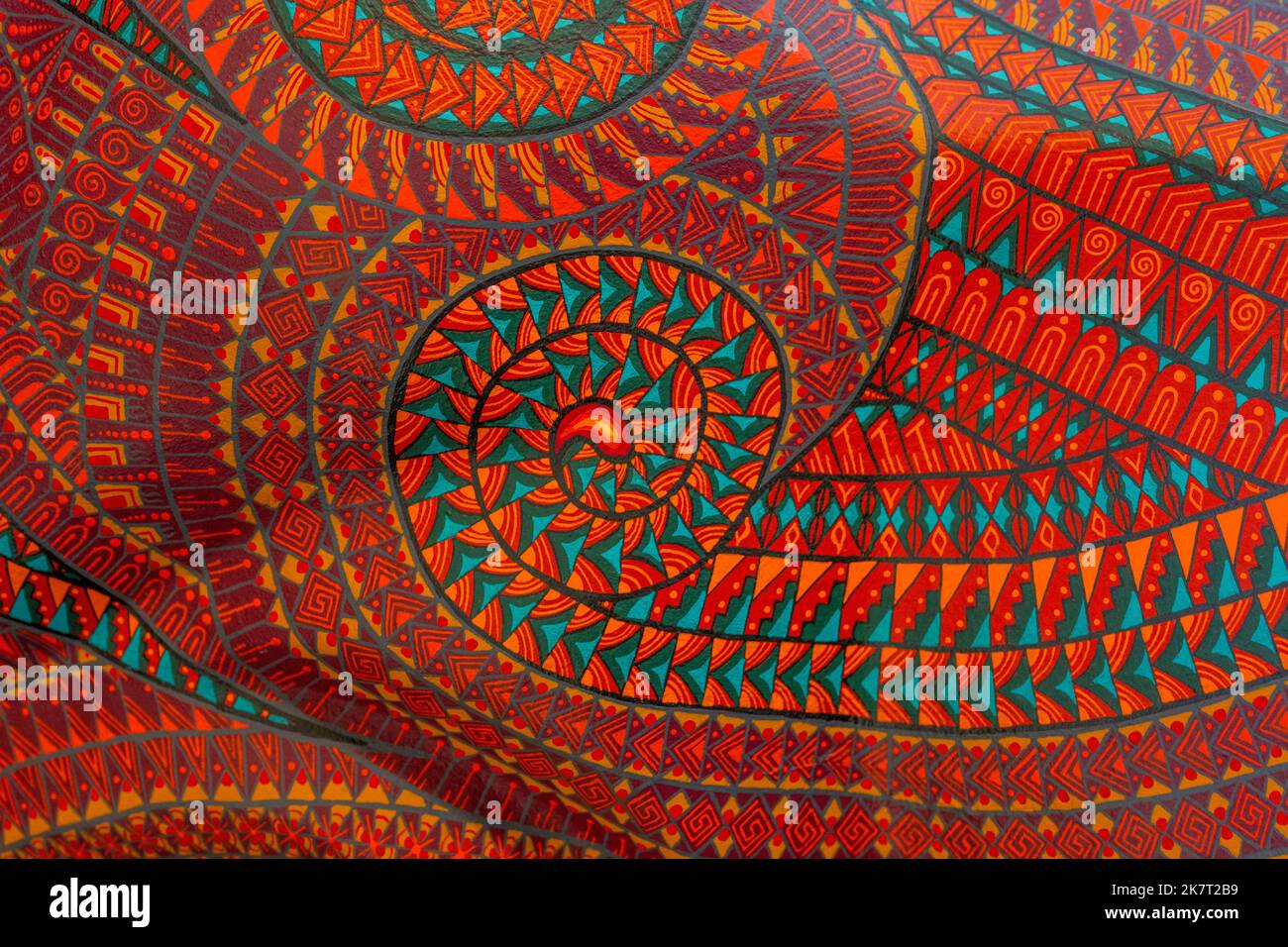 Detail of a bull alibrije at the alibrije studio of Jacobo y Maria ...