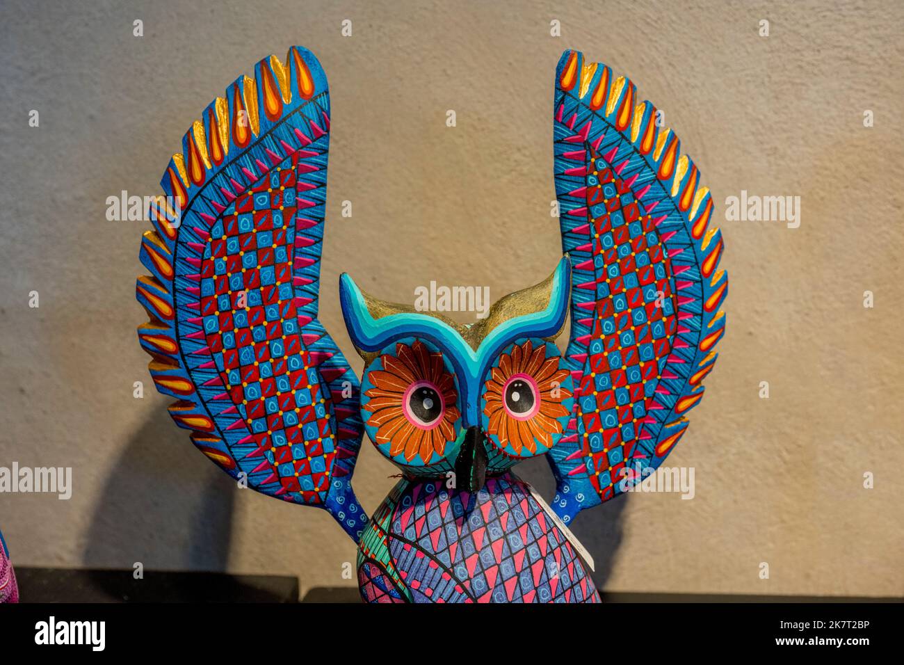 Display of alibrije - carved, colorful painted animals and fantasy ...