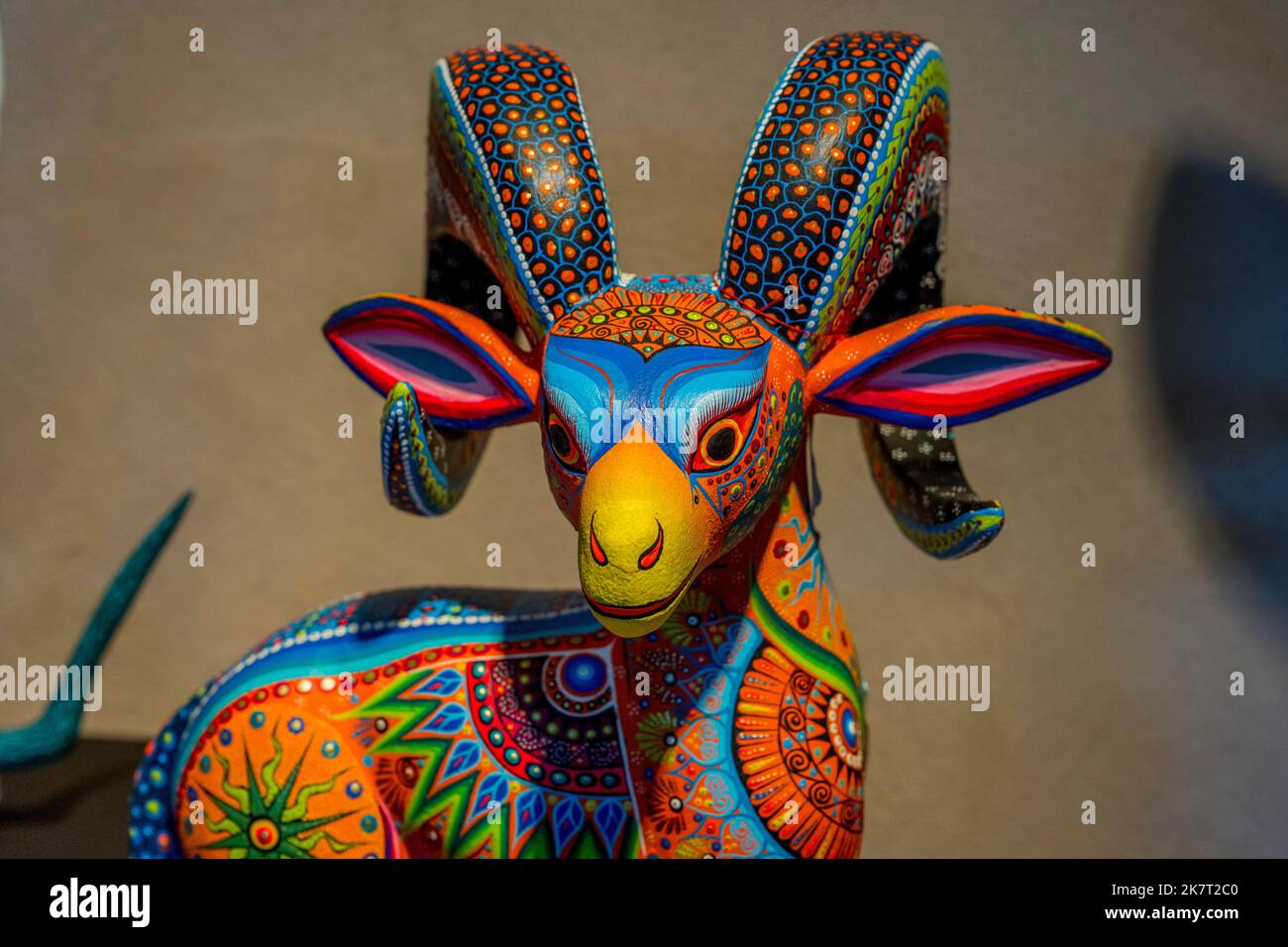 Display of alibrije - carved, colorful painted animals and fantasy ...
