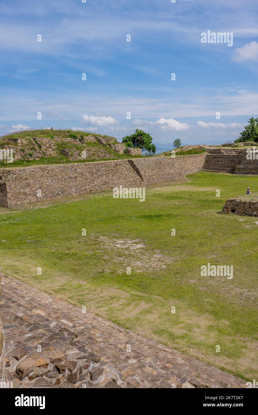 The three meter-deep Sunken Patio, or Patio Hundido, with a large altar ...