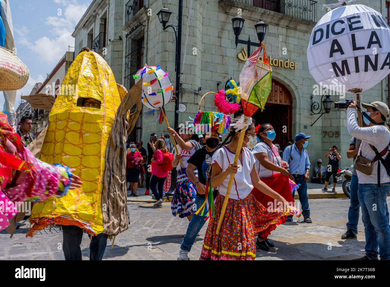 People from a village protesting against a mining company in the ...