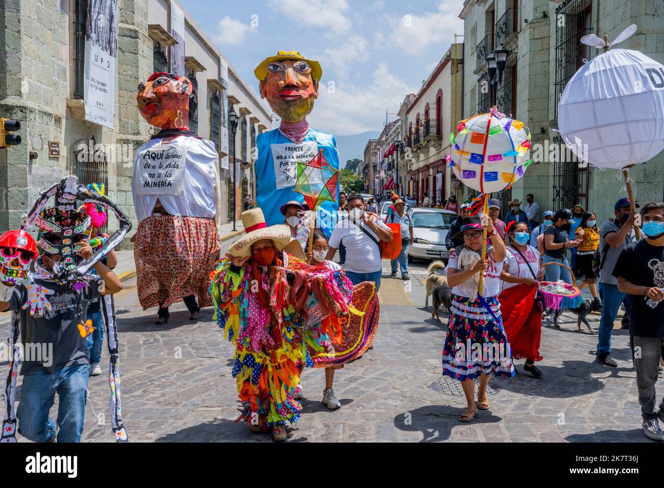 People from a village protesting against a mining company in the ...