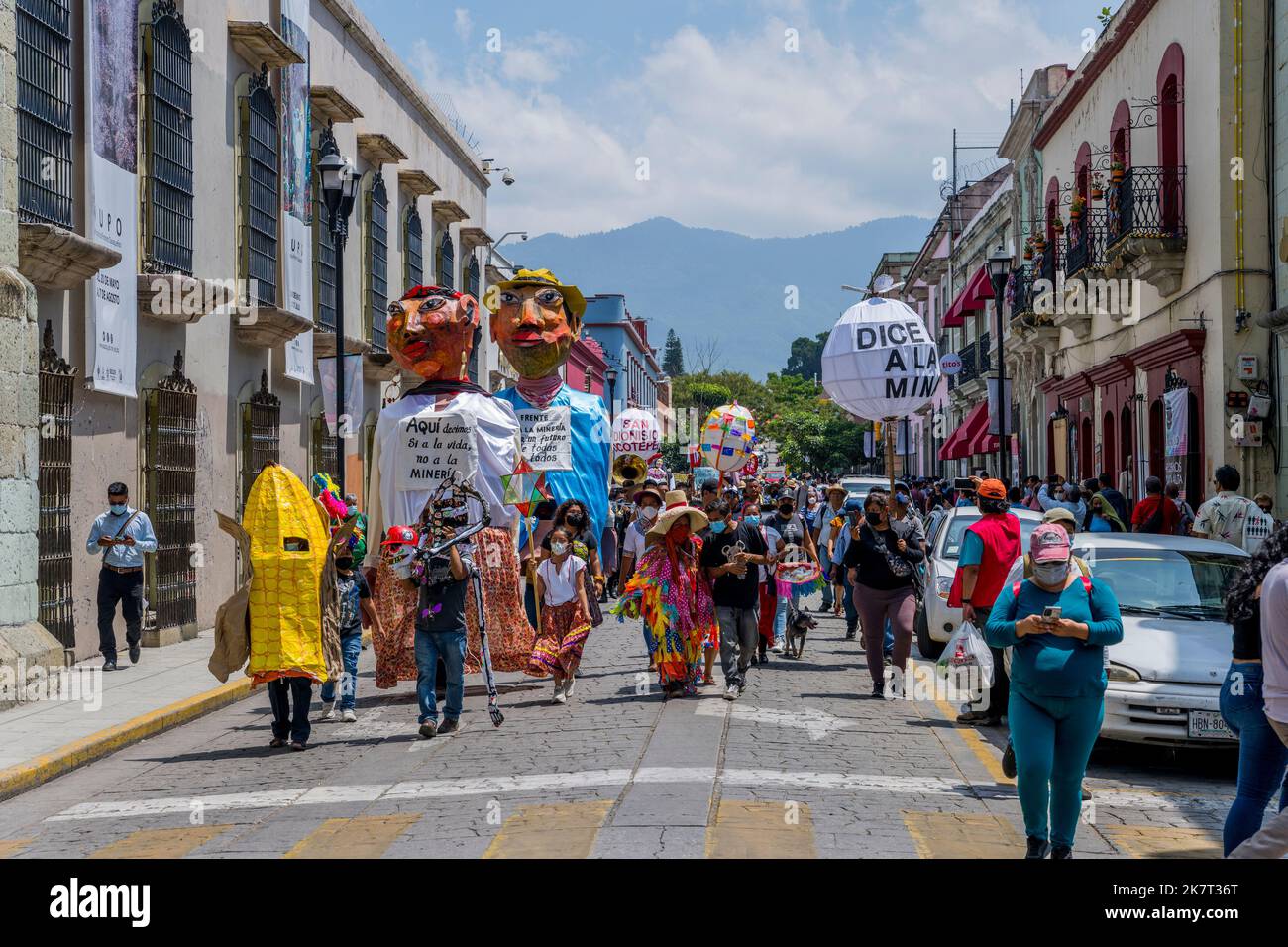 People from a village protesting against a mining company in the ...